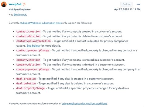 aurinko hubspot email webhooks
