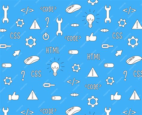 Premium Vector Programming Seamless Pattern Modern Background Of