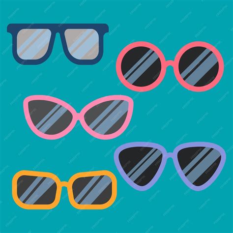 Premium Vector Sunglasses Models Created From Basic Shapes