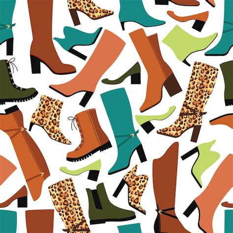 Premium Vector Fashion Shoes Make Up A Seamless Pattern