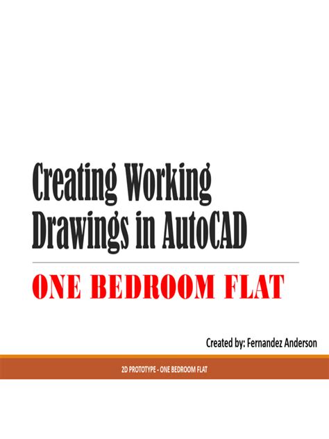 2d Prototype One Bedroom Flat Presentation Pdf