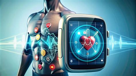 Smartwatch Monitoring A Person39s Heart Rate With A Digital Display Premium Ai Generated Image