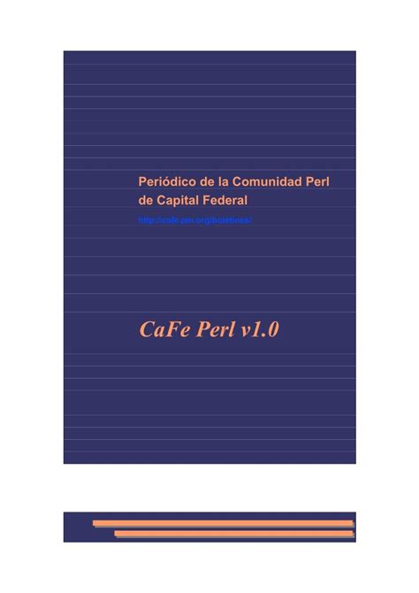 PDF de programación Cafe Perl Issue v