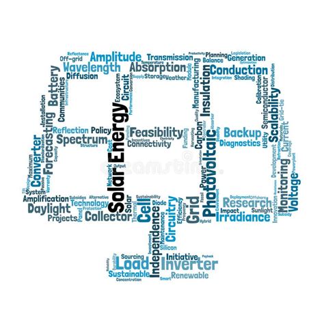 Solar Energy Word Cloud Stock Illustration Illustration Of Clean