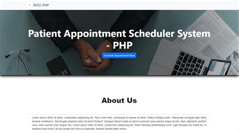 Patient Appointment Scheduler System Using Php Free Source Code Sourcecodester