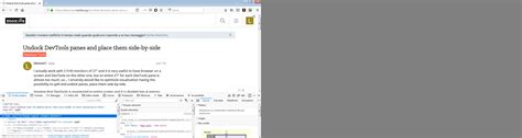 Undock Devtools Panes And Place Them Side By Side Developer Tools