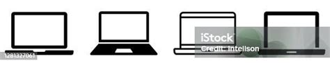 랩톱 아이콘이 설정됩니다 노트북 다른 스타일 노트북 또는 노트북 컴퓨터를 수집합니다 플랫 및 라인 아이콘 스톡 벡터 0명에 대한 스톡 벡터 아트 및 기타 이미지 Istock
