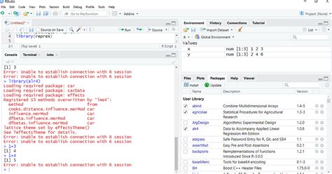 Error Unable To Establish Connection With R Session RStudio IDE Posit Community