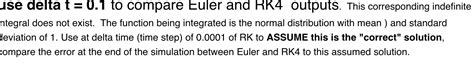 Solved π et Ise delta t to compare Euler and RK Chegg com