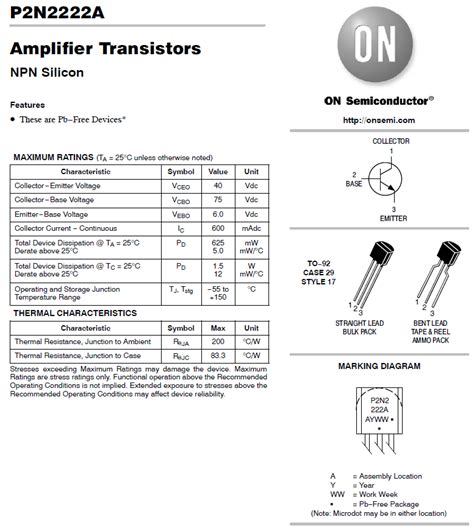 Transistor 2n2222 Bipolar Npn To 92 50v 08a Electronicaclub