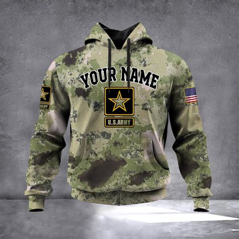 Personalized Us Army Camo Hoodie Pride Military Hooded Sweatshirt T