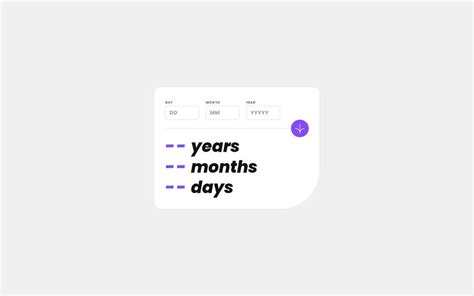 Frontend Mentor Age Calculator App Using Html And Tailwindcss Coding