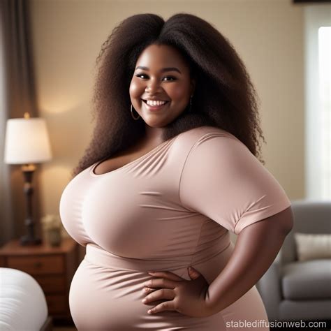 Full Figured African American Woman With Long Hair Stable Diffusion