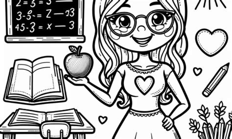 Coloriage Page De Garde Maîtresse Journal Actuel