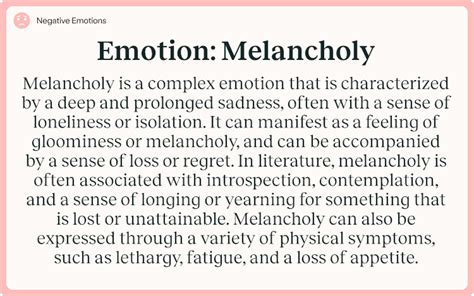 Emotion Melancholy