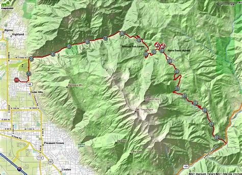 Map Of Alpine Loop Utah
