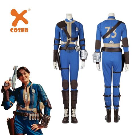Fallout Lucy Costume Outfit Women Jumpsuit Suit Prop Set Xmas Full