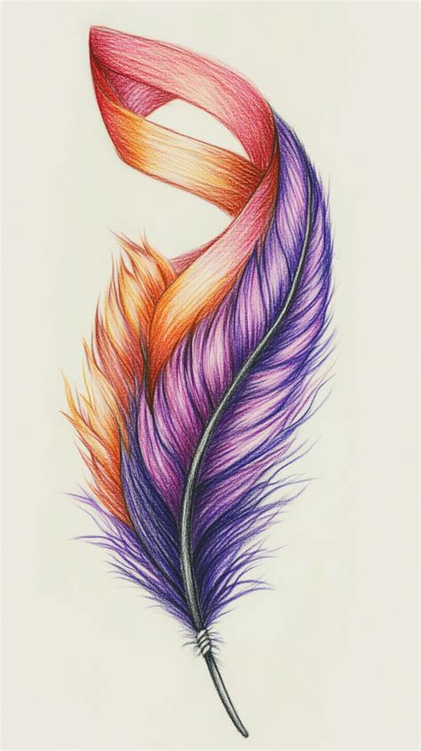 Cancer Ribbon Feather Tattoo Drawings Tattoo Build