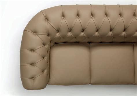 Outlet Tufted Classic Leather Sofa Berto Shop
