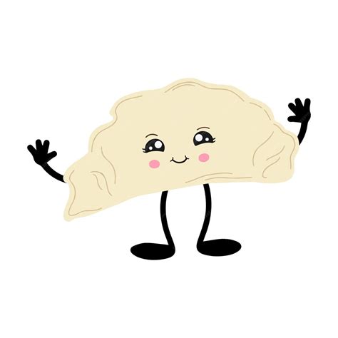 Premium Vector Cute Dumpling In The Style Of Kawaii Vector