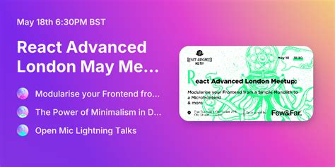 React Advanced London May Meetup Modularise Your Frontend And More Guild