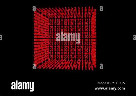 Magical Digital Cube 3d Animation Vj Loops Rotating Numbers On The 3d Cube Stock Video Footage