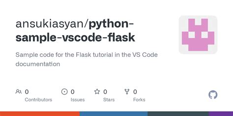 Github Ansukiasyanpython Sample Vscode Flask Sample Code For The