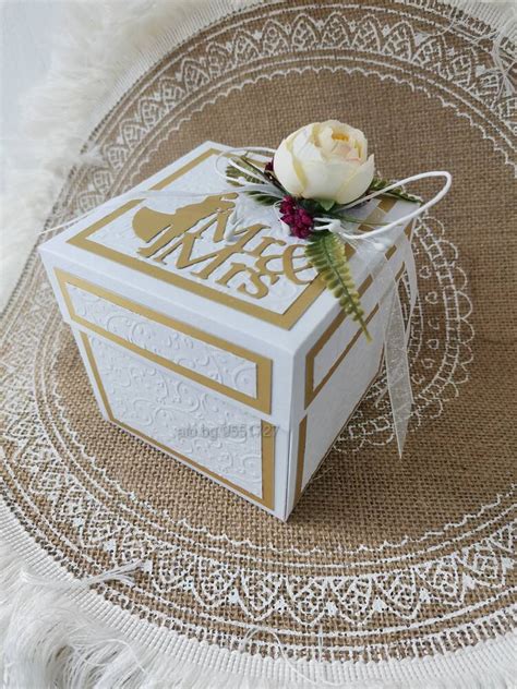 Експлодираща кутия за сватба Картичка плик албум Ръчно изработени Канени сте на сват