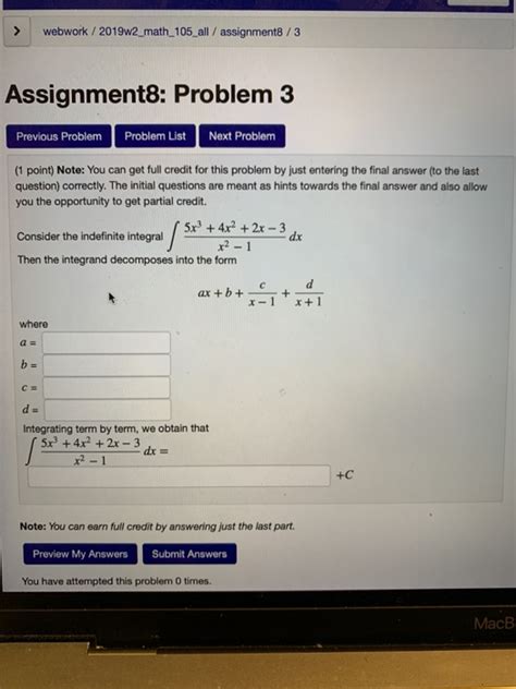 Solved Webwork 2019w2math105all Assignment 3