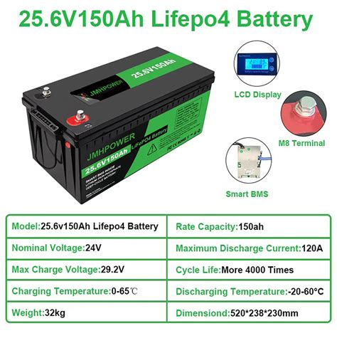 24v 150ah Lithium Ion Battery Jmhpower