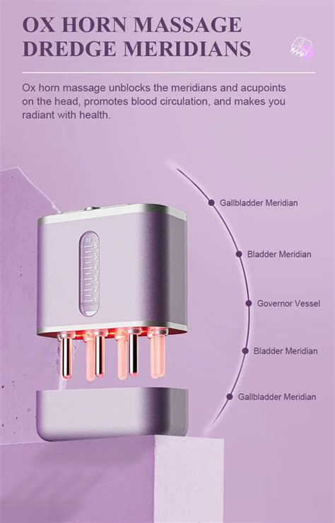 Electric Scalp Massager And Hair Oil Applicator Red Light Ox Horn Comb Liquid Dispensing Scalp