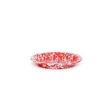 Pie Plate Red Splatter Crow Canyon Enamelware
