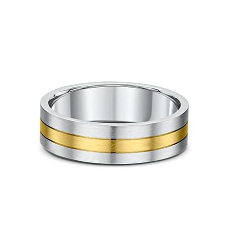 6mm Two Tone Wedding Ring Temple And Grace Au