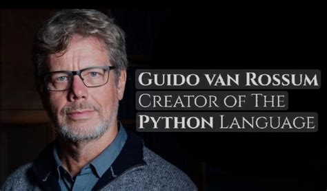 python guidovanrossum innovation programming leadership dhruvil