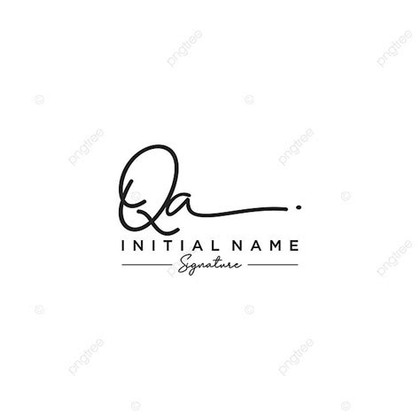 Letter Qa Signature Logo Template Vector Alphabet Handwriting Qa Vector Alphabet Handwriting