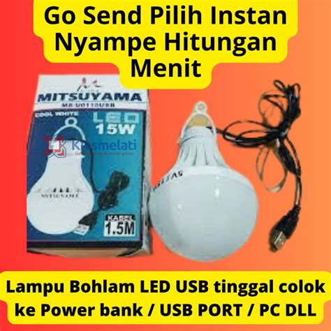 Jual Lampu Bohlam Led Usb Mitsuyama Emergencey Lampu Darurat Kabel W W W Watt W