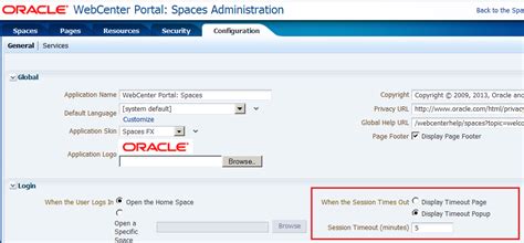 How To Create A Custom Session Timeout Page For Webcenter Spaces A