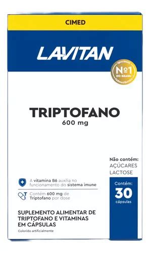 Lavitan Triptofano 600mg 30 Cápsulas Mercadolivre