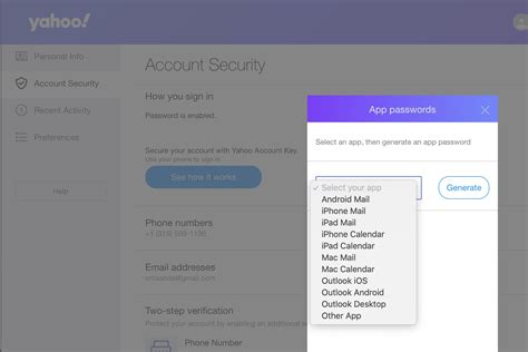 How To Manage Yahoo Mail App Passwords