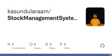 GitHub Kasundularaam StockManagementSystem