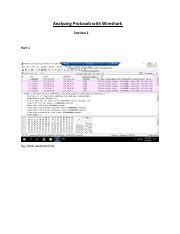 Analyzing Protocols With Wireshark Pdf Analyzing Protocols With Wireshark Section 1 Part 1 Fig