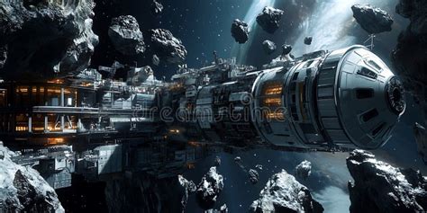 Deepspace Station Blueprint With Rotating Modules For Futuristic Scifi Concepts Space