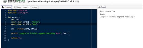 C Function Strspn From Stringh Not Working Properly Stack Overflow