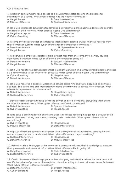 Cdi 9 Practice Test Cdi 9 Practice Test A Hacker Gains Unauthorized