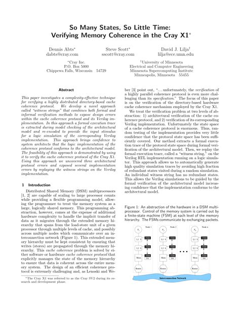 pdf so many states so little time verifying memory coherence in the