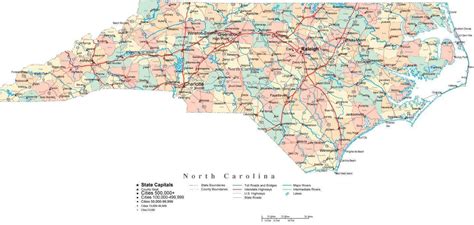 North Carolina County Map