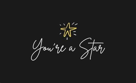 Premium Vector You Are A Star Typographic Design For Printing Cards