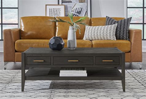 Manhattan Large Rectangular Wood Cocktail Table In Espresso By Null Furniture 1stopbedrooms