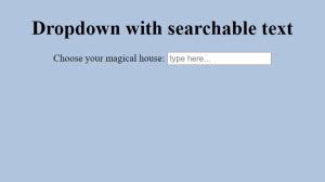 Drop Down With Search Box Using HTML And CSS