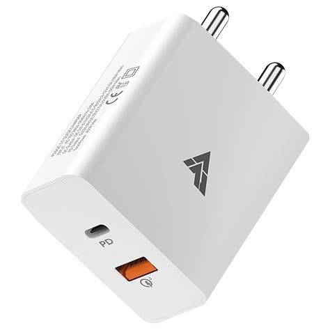 Buy Vaku 20W Type A Type C 2 Port Fast Charger Adapter Only Multiple Safety Chips White